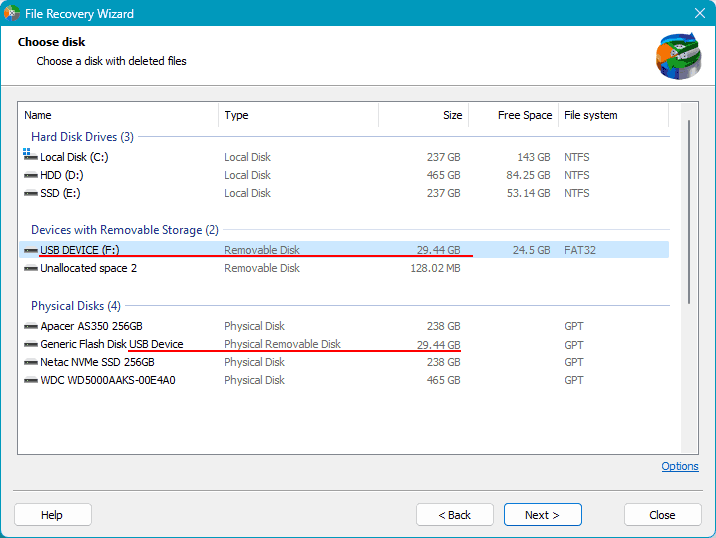 Data Recovery from a USB Flash Drive